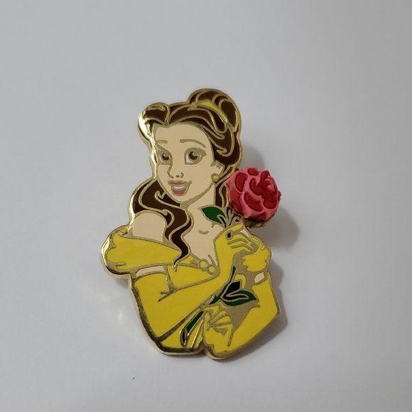 Disney | Jewelry | Disneys Princess Belle With Rose Pin | Poshmark
